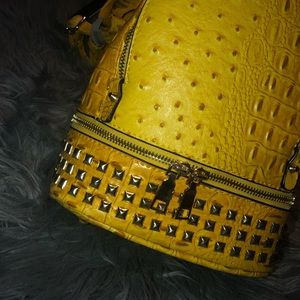 Bags | Gold Mini Backpack | Poshmark